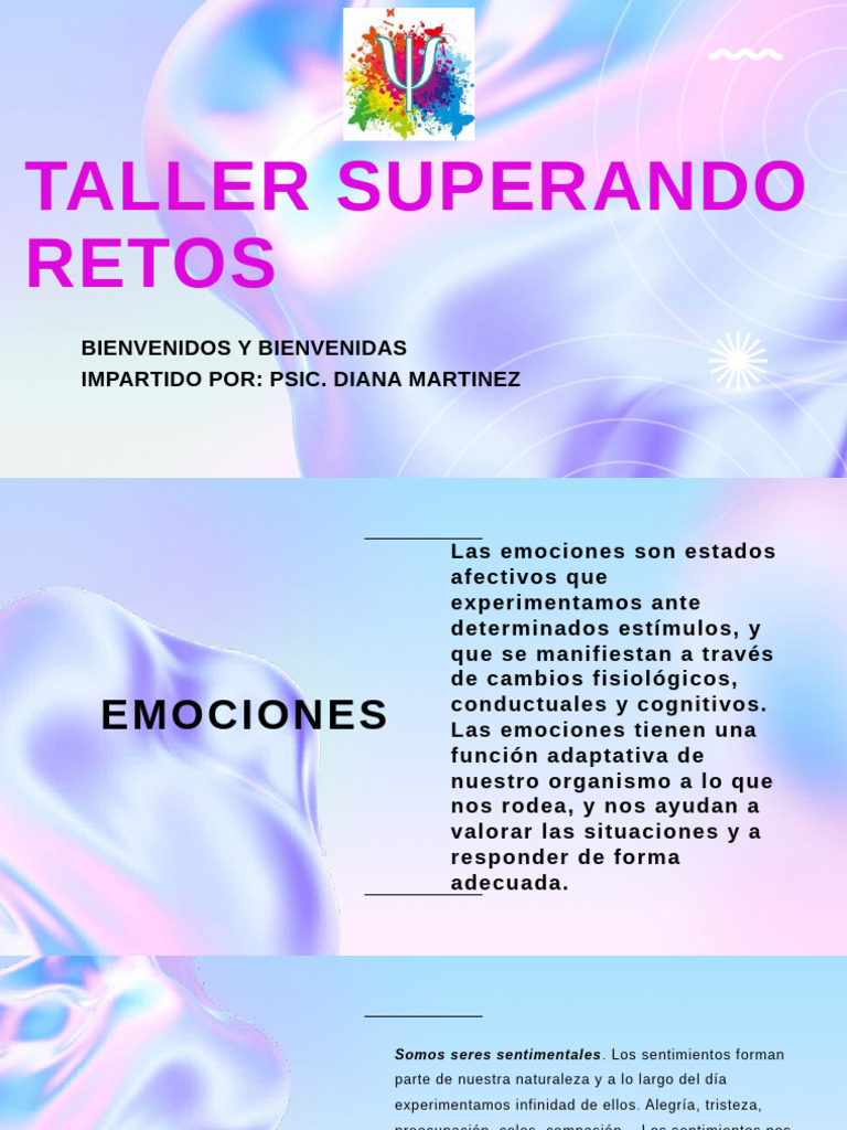Taller Superando Retos | PDF | Las emociones | Cerebro