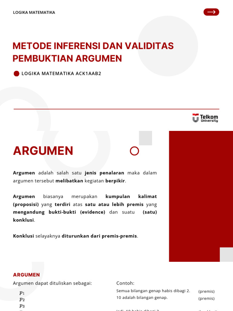 7 - Metode Inferensi Dan Validitas Pembuktian Argumen - Tanpa Jawaban | PDF