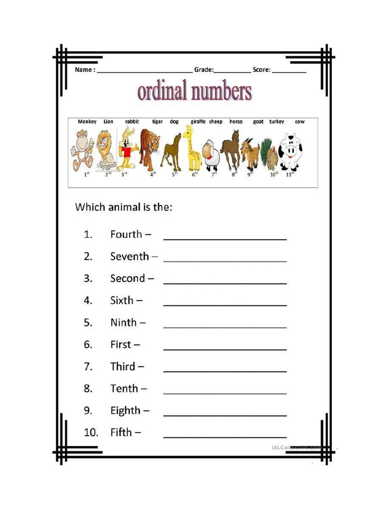 Ws Ordinal Number | PDF
