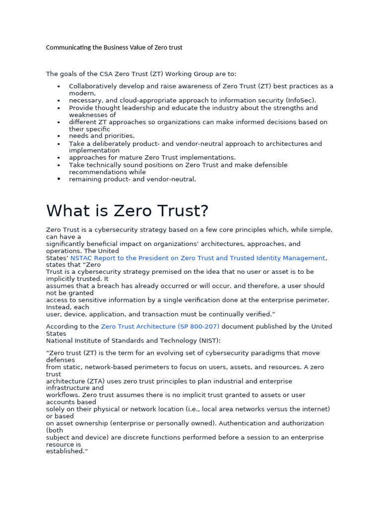 Zero Trust | PDF | Security | Computer Security