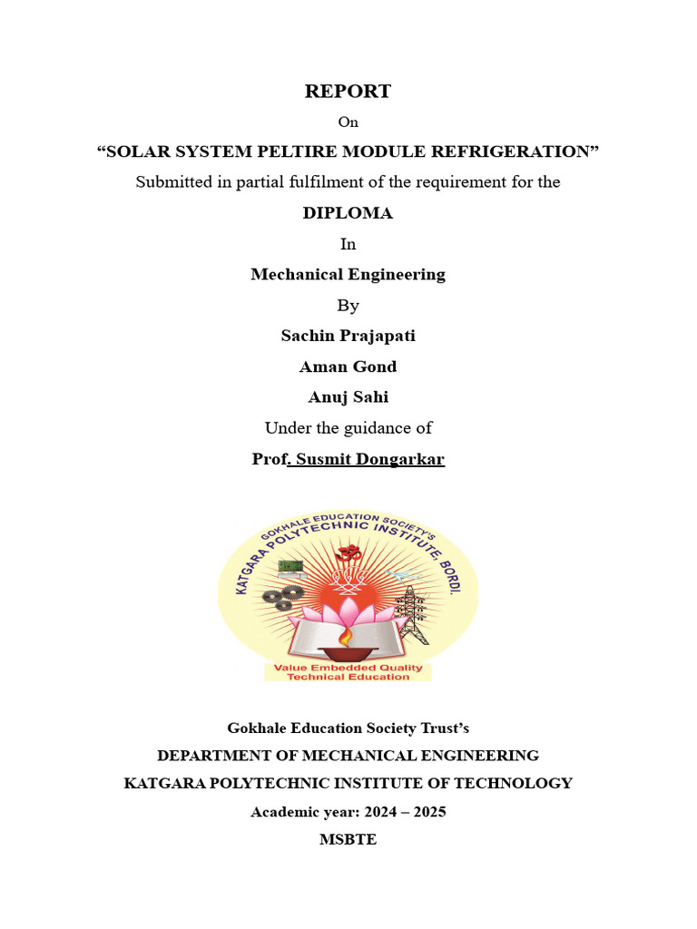 AMAN Me 5 I (AutoRecovered) MY REPORT 2 | PDF | Solar Panel ...