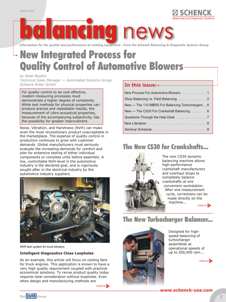Balancing News 0203 | PDF | Electric Motor | Mechanical Engineering