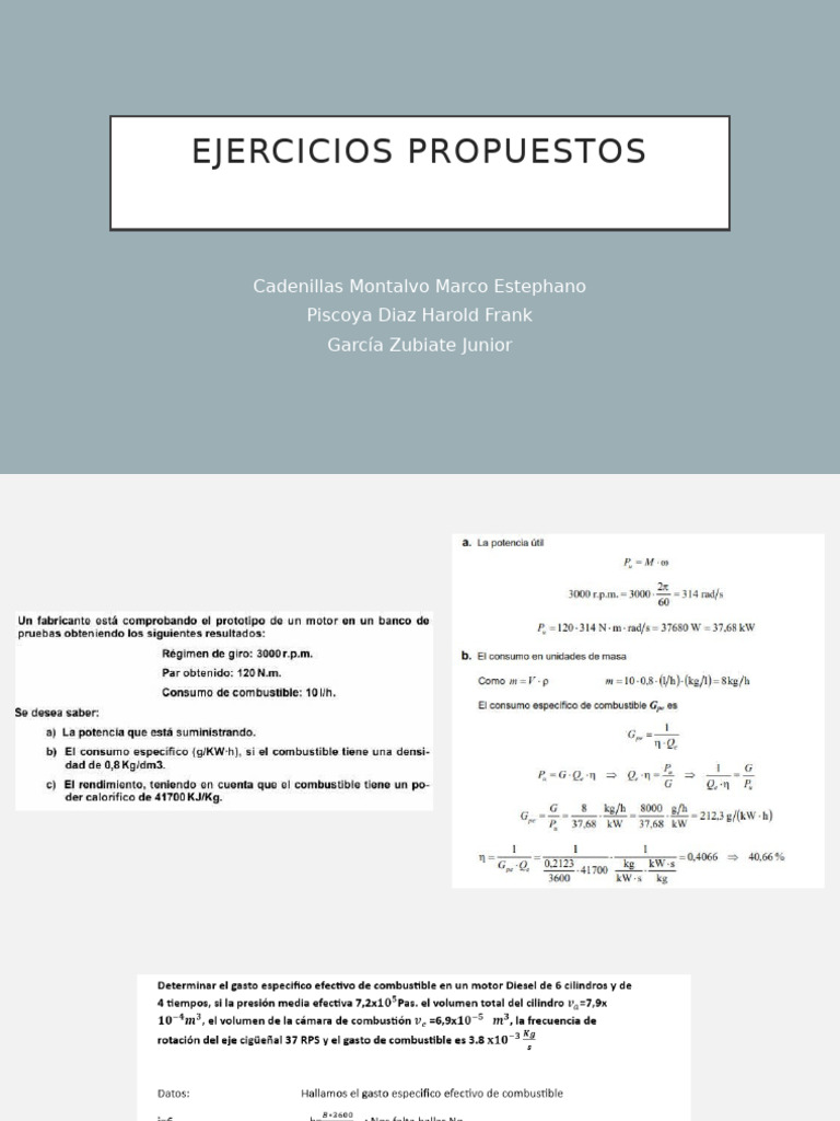 Ejercicios (Combustión) | PDF