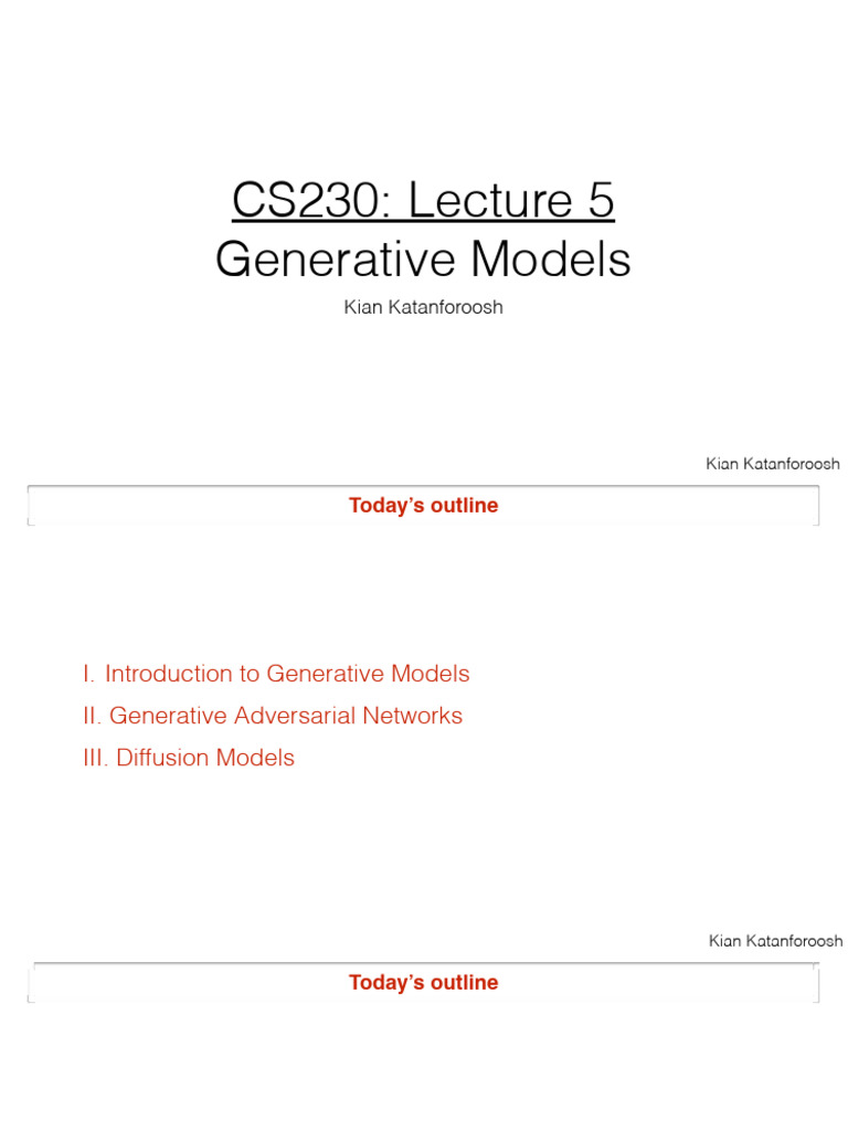 Lecture 3 Generative Models | PDF | Neuroscience | Behavior Modification