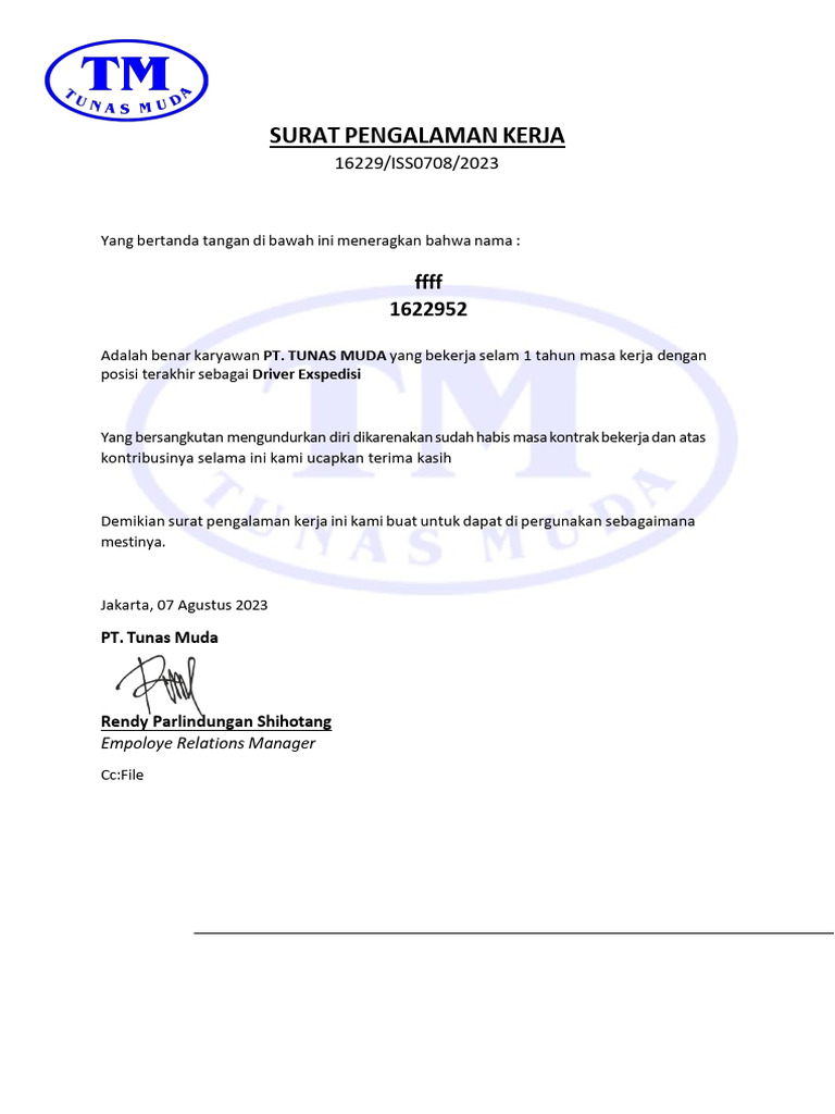 SURAT Paklaring | PDF