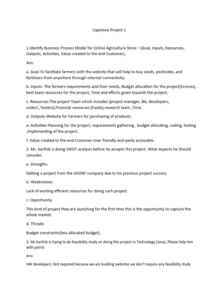 Online Agriculture Store Project Overview | PDF | Software Development Process | Agile Software ...