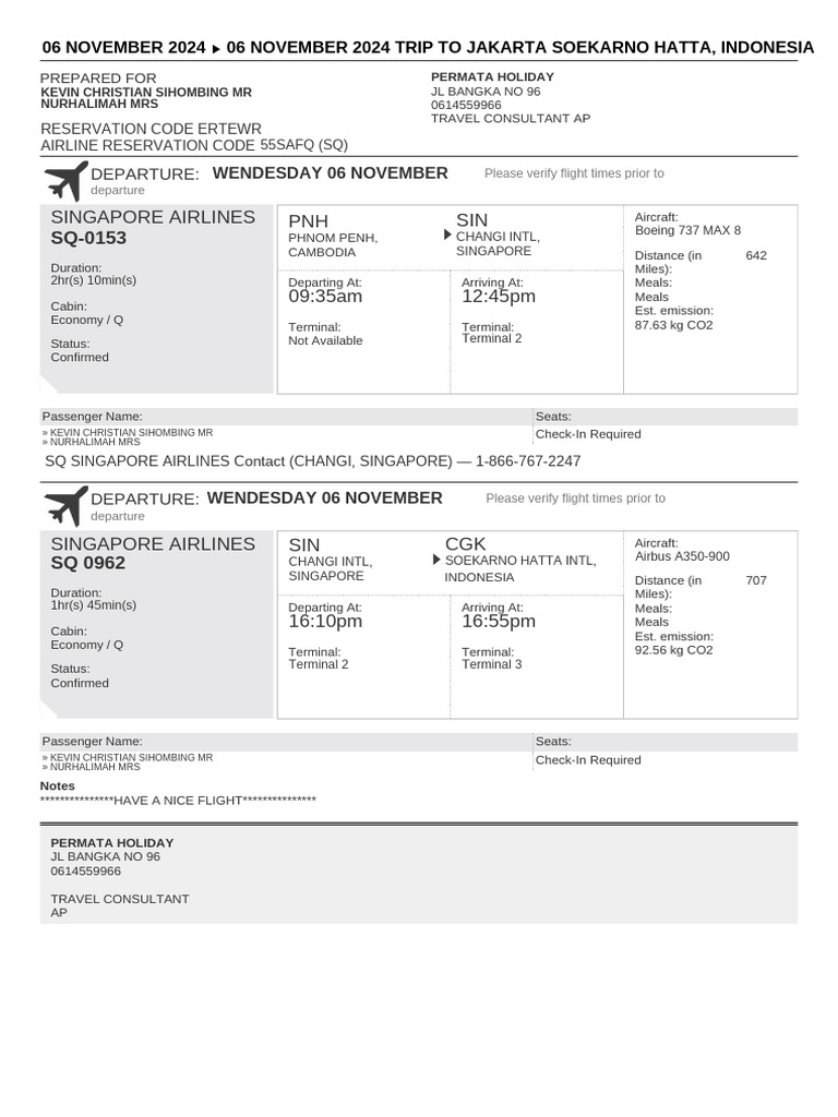 KC Dan Nur PNH-CGK TGL 6 Nov | PDF | Jet Aircraft | Aviation