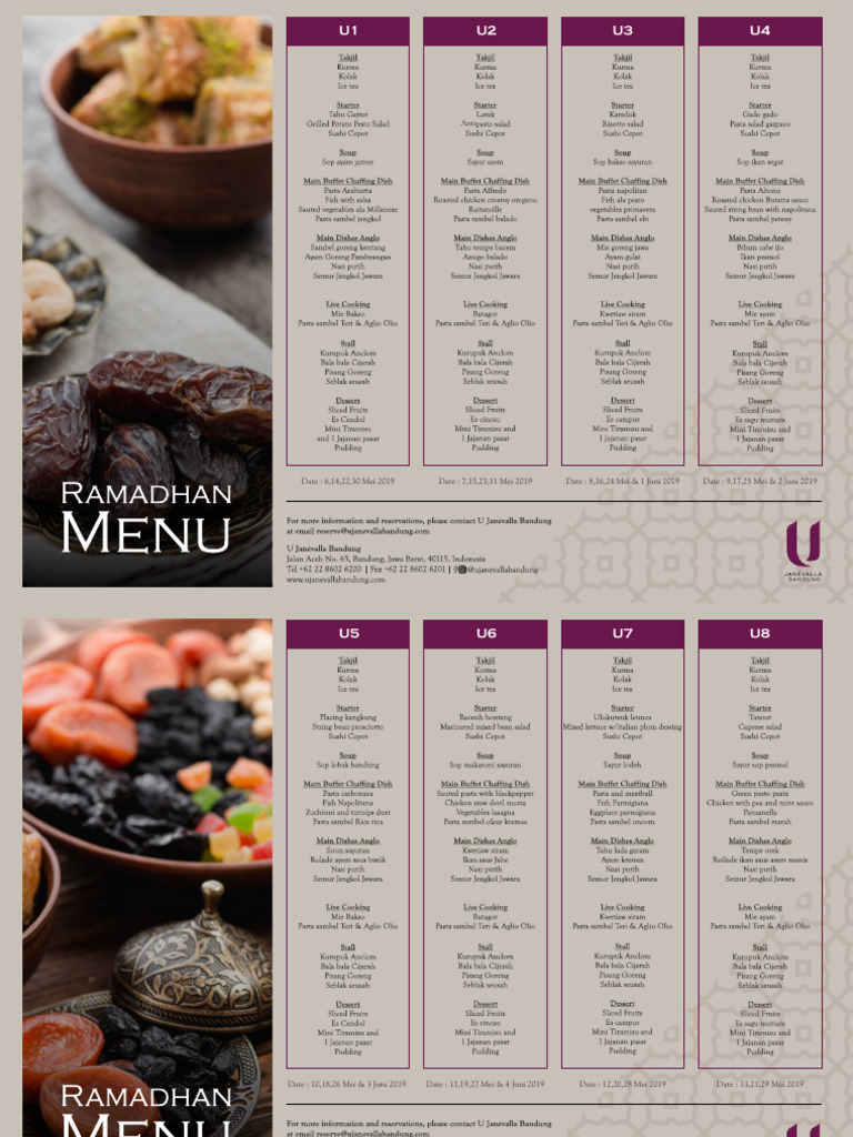 Menu Ramadhan Ujanevalla | PDF