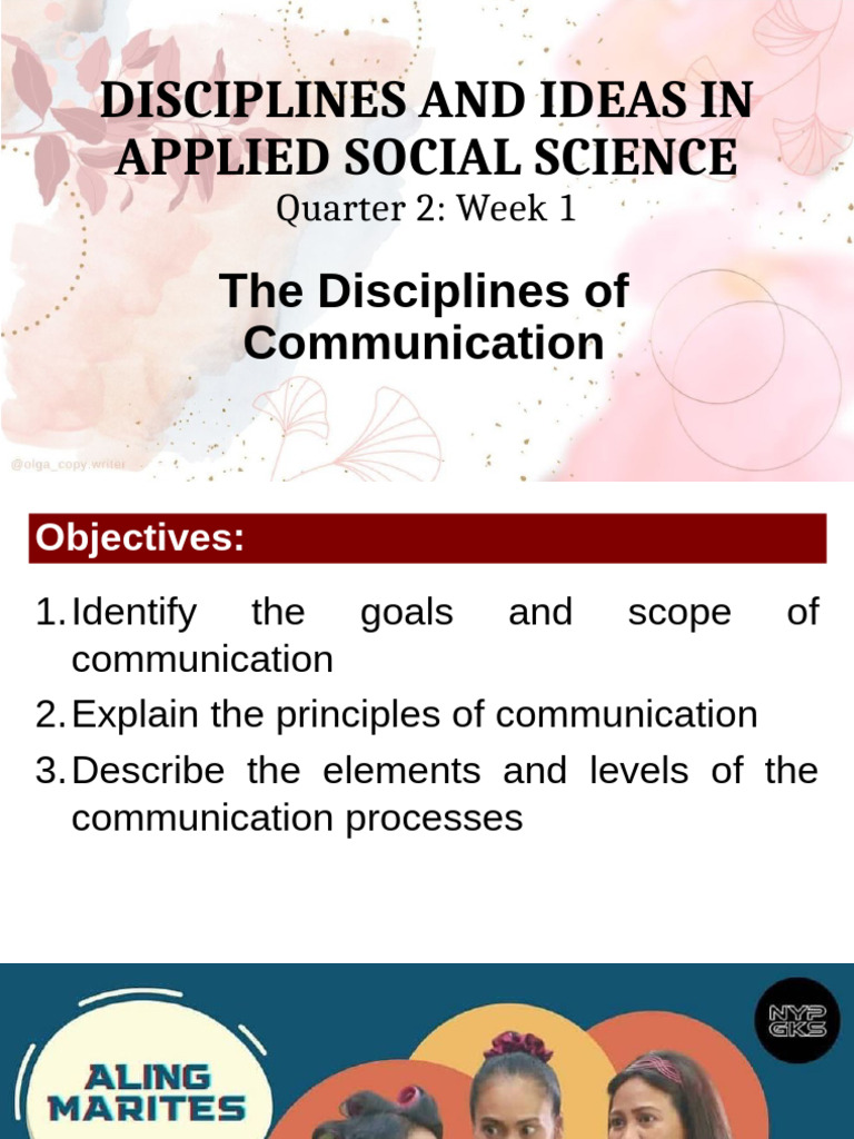 DIASS - Q2 - WEEK 7 - Discipline of Communication With SQ | PDF ...