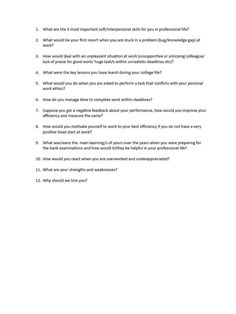 HR Interview Questions | PDF HR Interview Questions | PDF