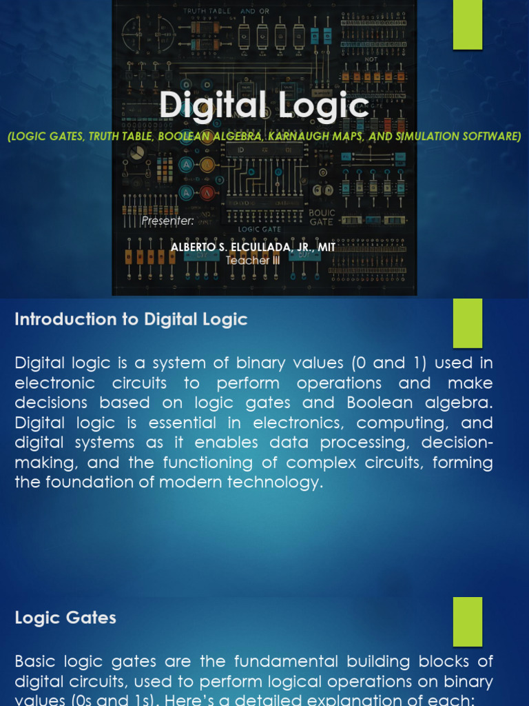 Digital Logic | PDF | Logic Gate | Boolean Algebra