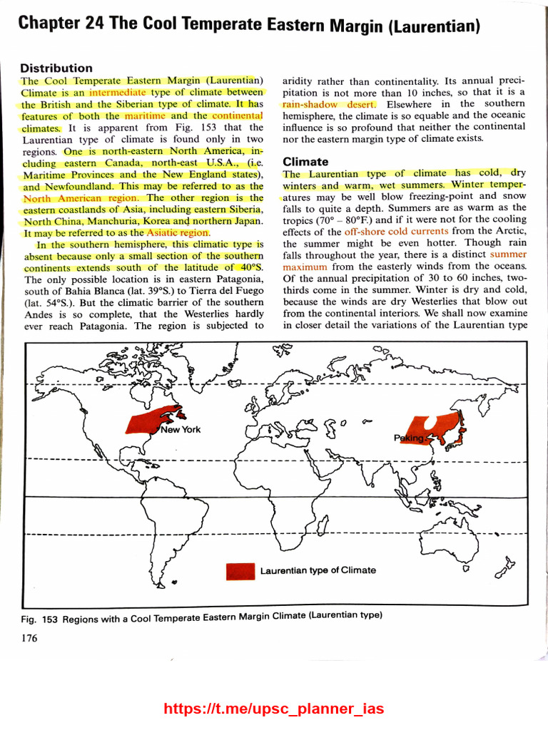 Cool Temperate Eastern Margin Laurentian Climate by Upsc Planner | PDF
