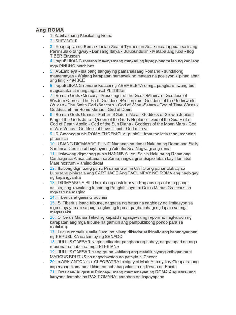 Ang ROMA | PDF