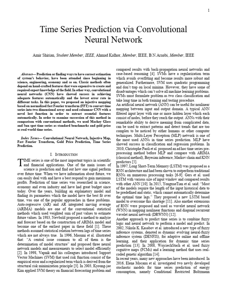 Amir ND Time Series Prediction | PDF | Artificial Neural Network | Time Series
