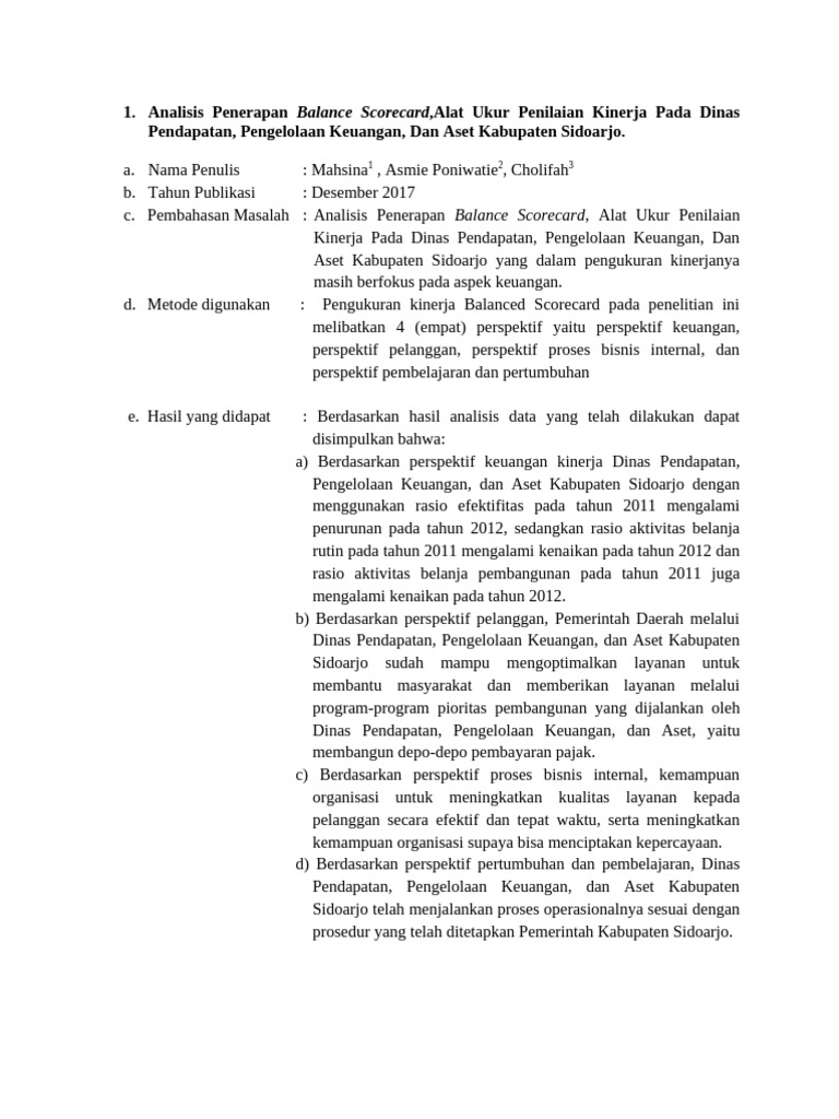 DWBI Pertemuan 4 Balance Scorecard | PDF