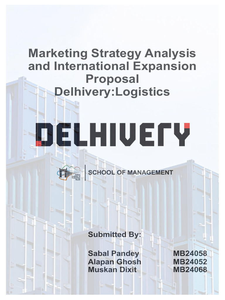 Delhivery Marketing Report | PDF | E Commerce | Logistics