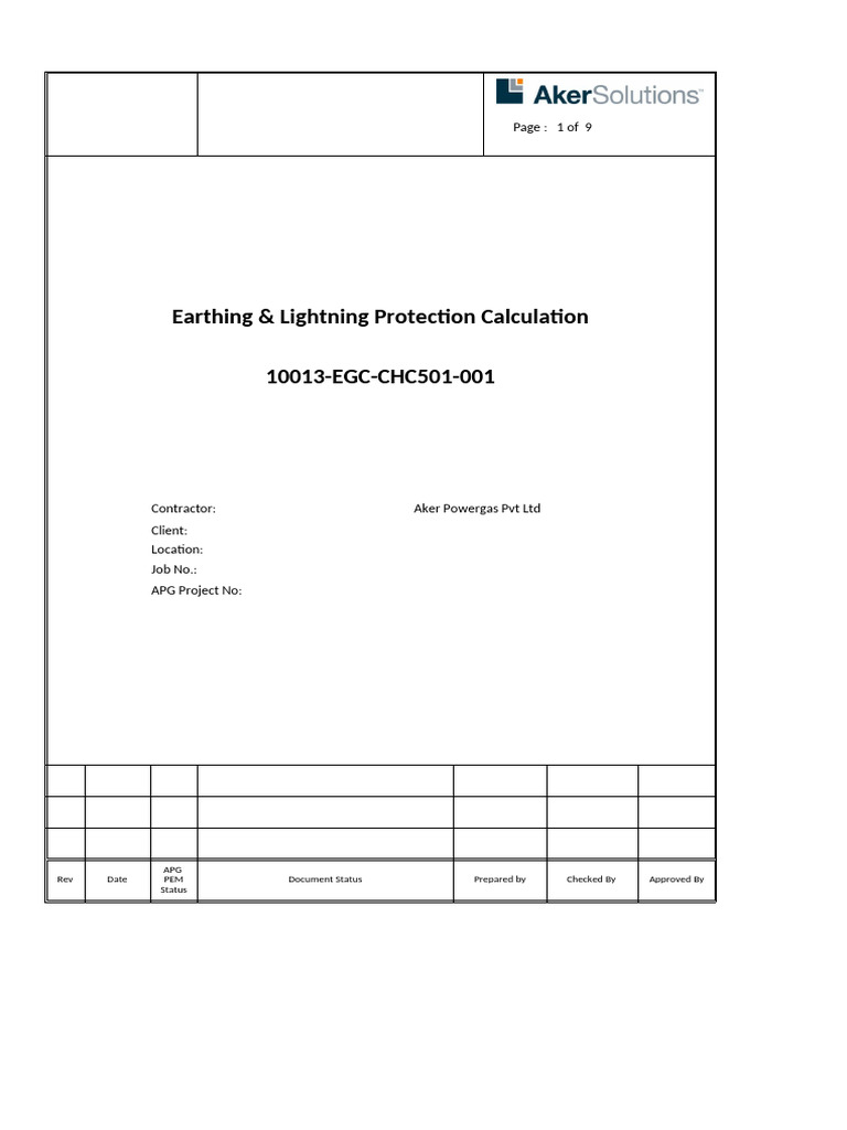 Earthing and Lighting Protection Calculation | PDF | Area | Electrical ...