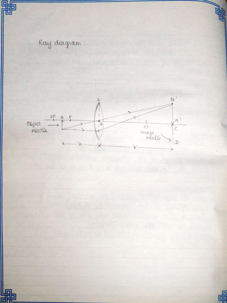 Phy Exp 6 - Focal Length of Convex Lens | PDF
