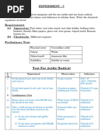Class 12 Practicals 2025 | PDF | Salt (Chemistry) | Precipitation ...
