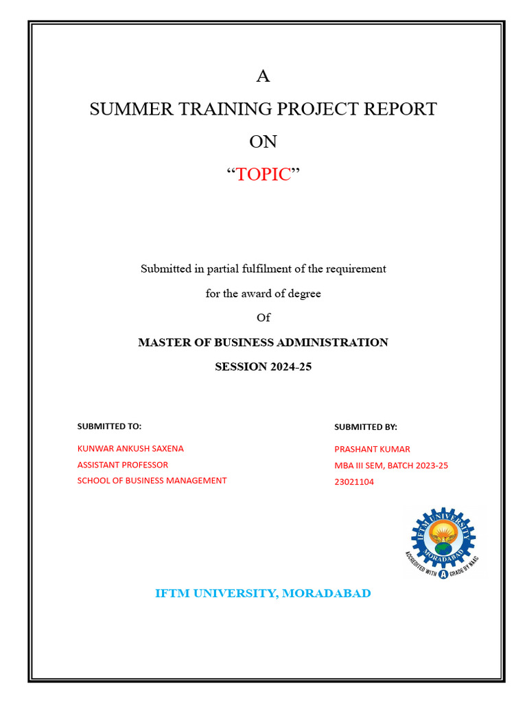 STPR Title Page Annexure A | PDF