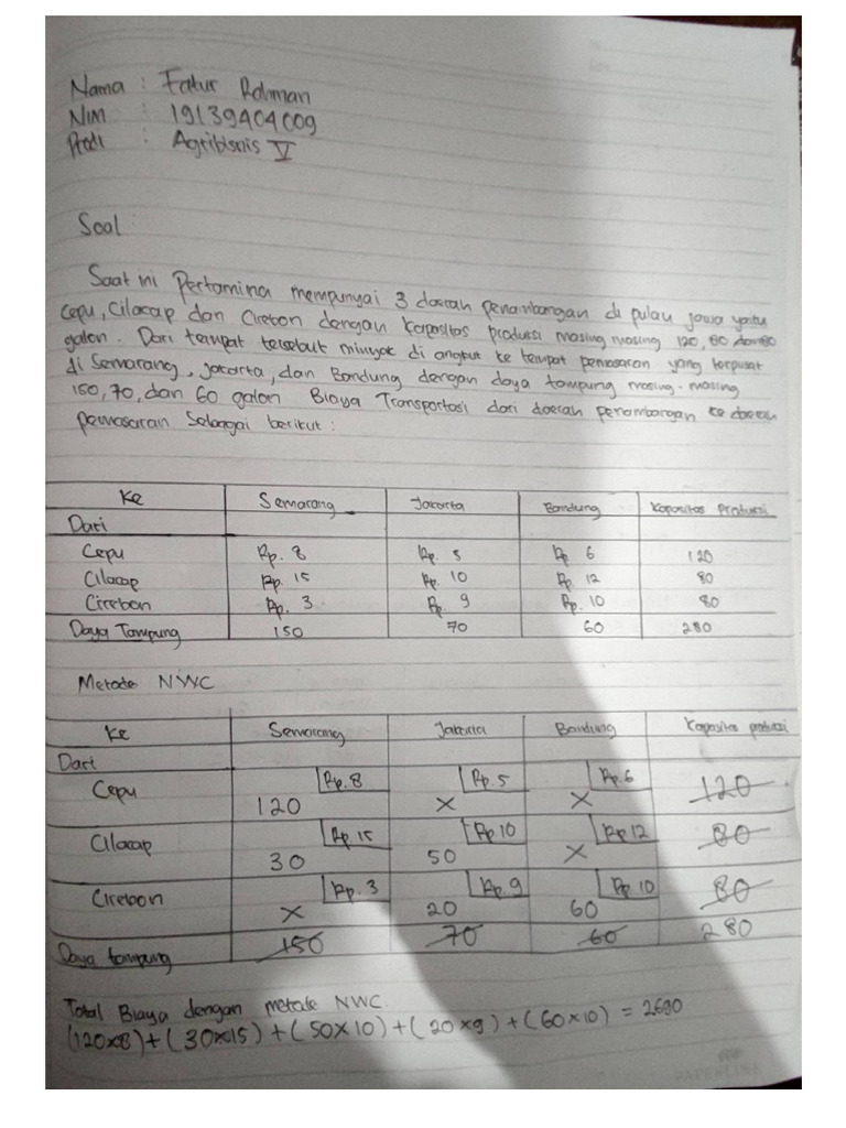Fatur Rahman Riset Operasi | PDF