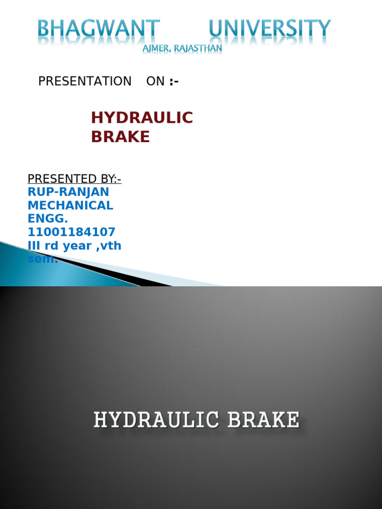 Hydraulic Brake | PDF