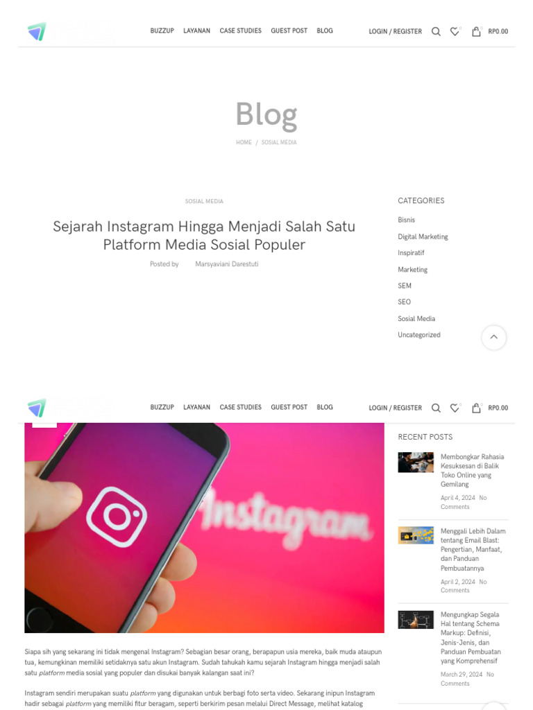 Sejarah Instagram Hingga Menjadi Salah Satu Platform Media Sosial Populer | PDF