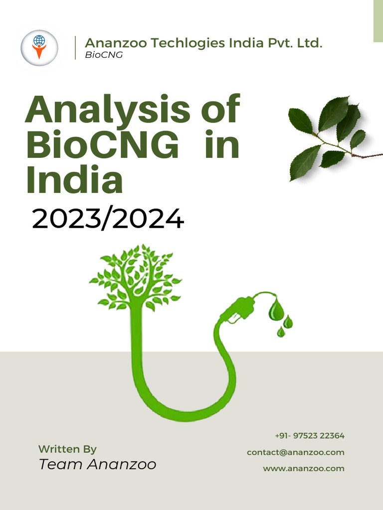 Ananzoo BioCNG Analysis Report | PDF | Biofuel | Liquefied Natural Gas