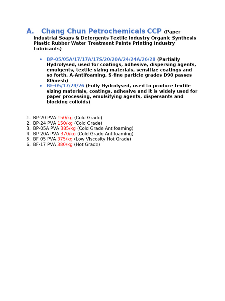 Pva Pdf Textiles Adhesive