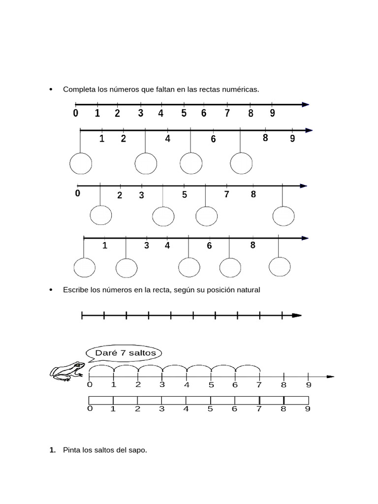 Actividades de Sumas y Restas en Recta Numérica | PDF