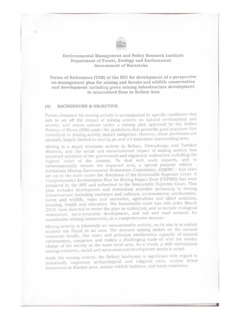 Eoi - Development of Co-Management Plan | PDF