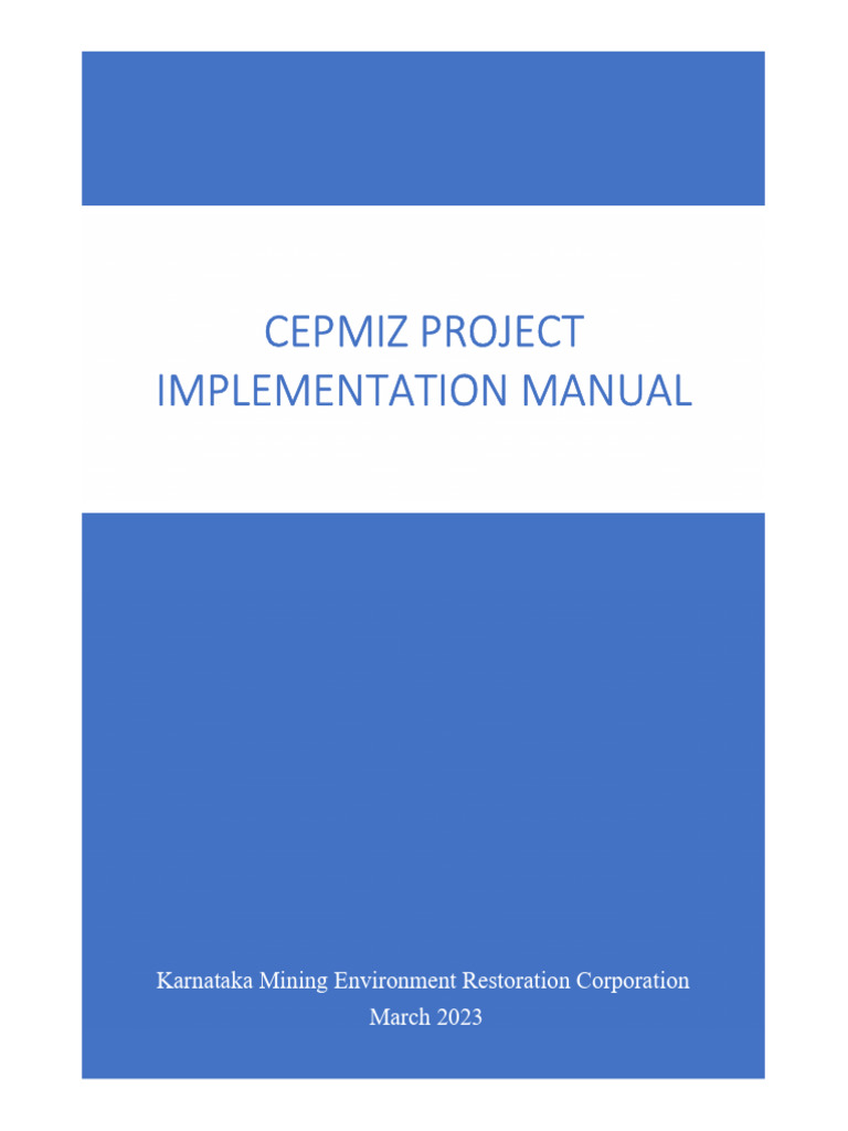 CEPMIZ Project Implementation Manual | PDF | Audit | Mining