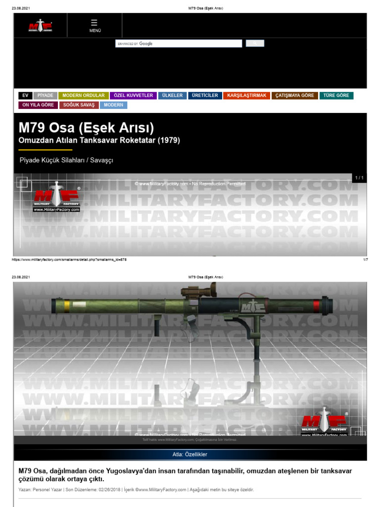 M79 Osa (Eşek Arısı) | PDF