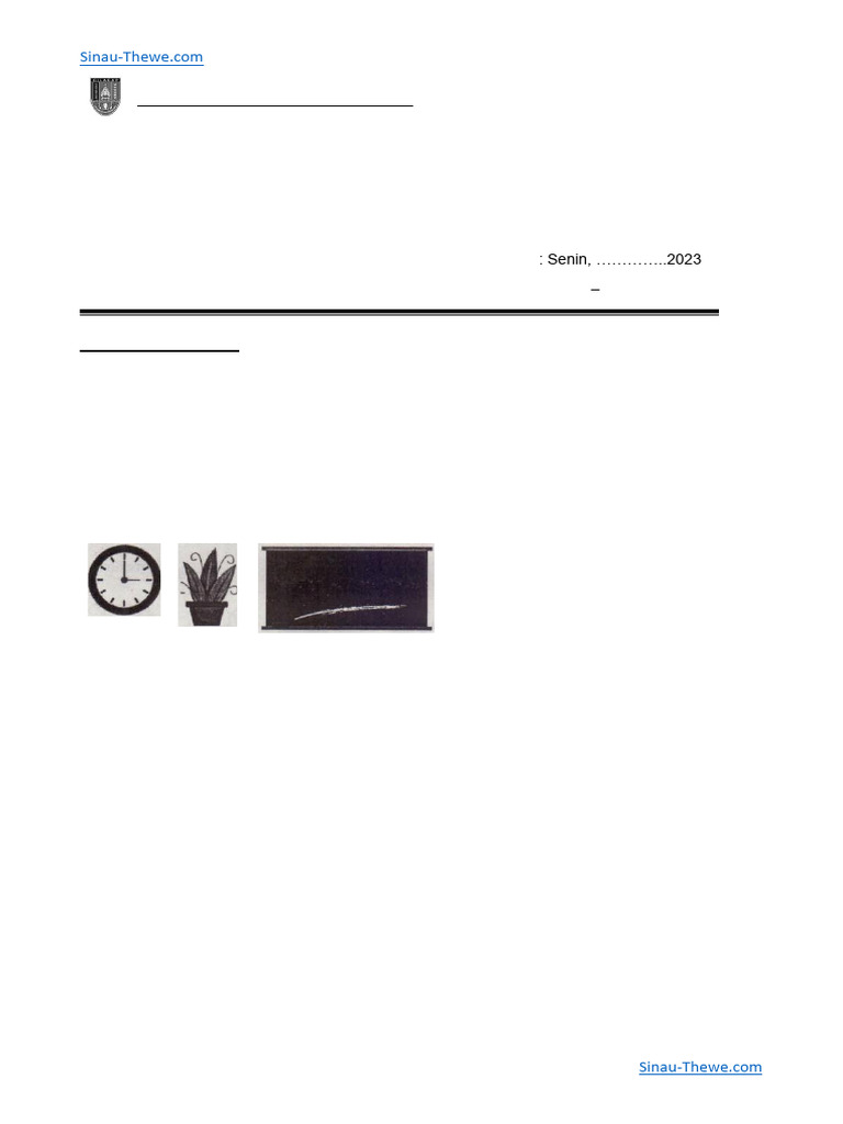 Naskah Soal SAS-PAS Genap Bahasa Indonesia Kelas 1 Tahun 2023 | PDF