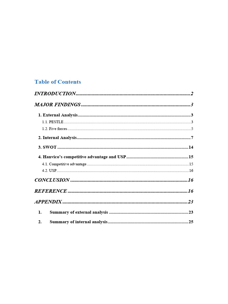 Sample of Part 1 Havico From IBD | PDF | Business