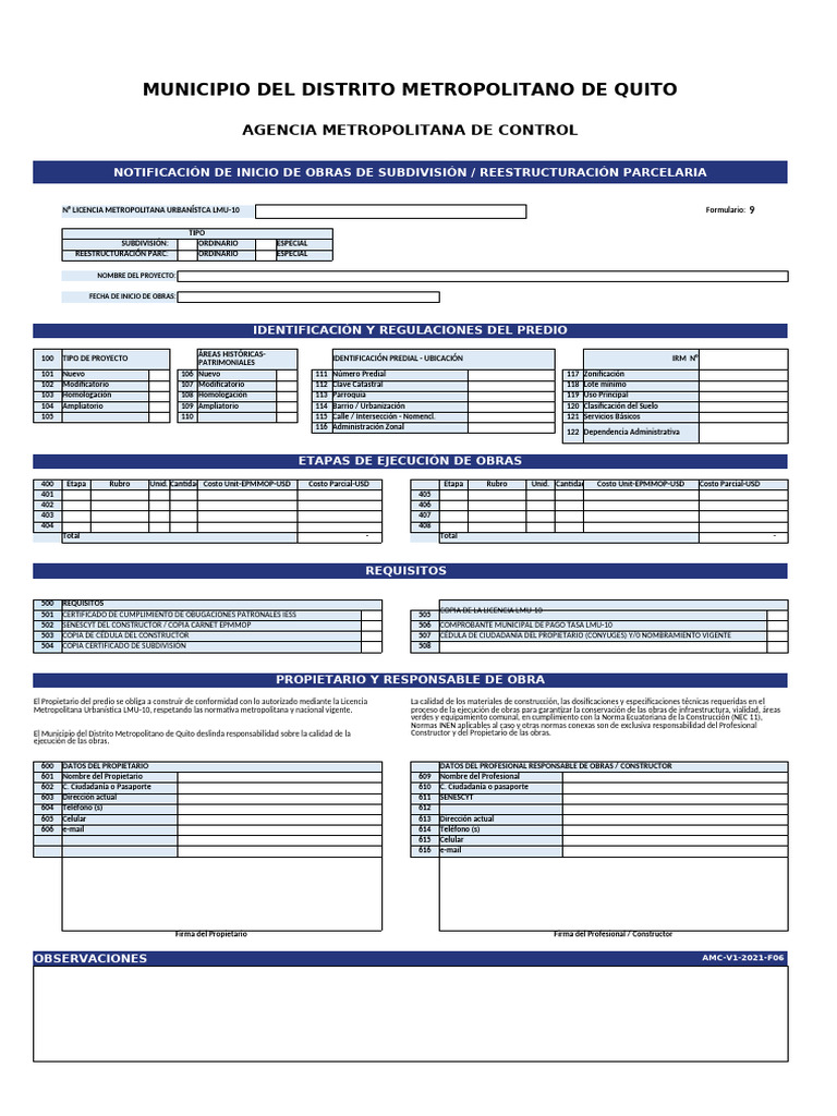 Formulario Nº9 Not Ini Sub (Lmu 10) | PDF | Gobierno y personalidad ...