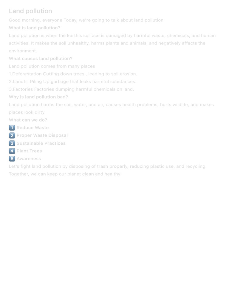 Land Pollution | PDF