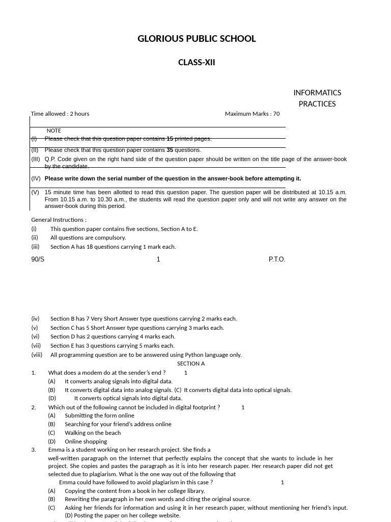 Ip Project Class 12th | PDF | Computer File | Sql