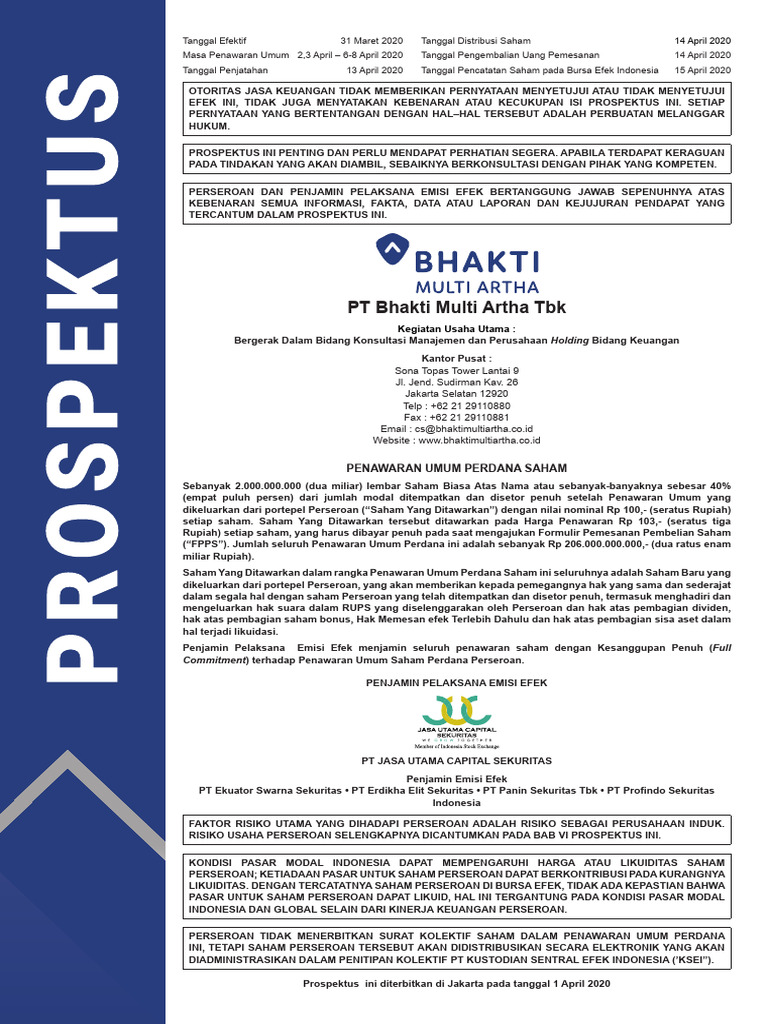 Final Prospectus Book April 1 2020 | PDF