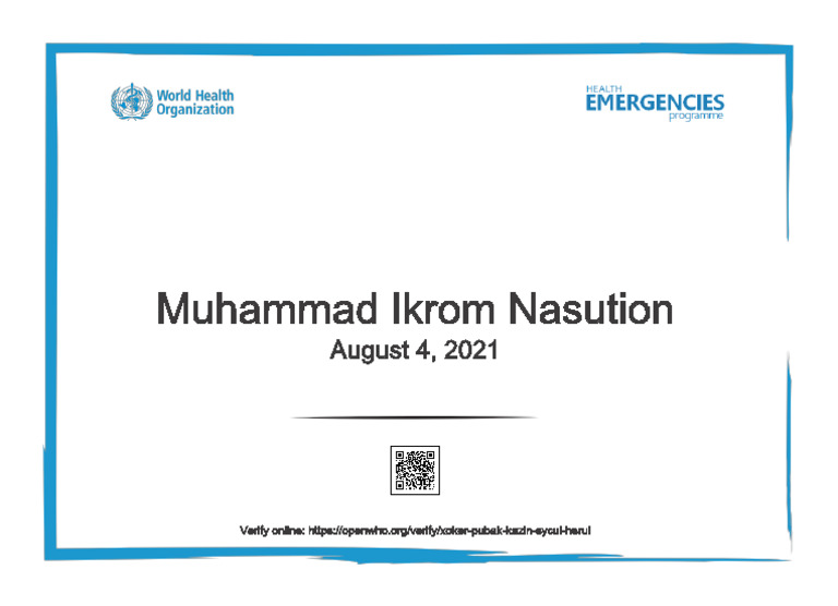 Sertifikat Vaksinator | PDF