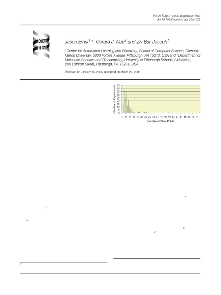 Clustering Short Time Series Gene Expression Data | PDF | Time Series ...