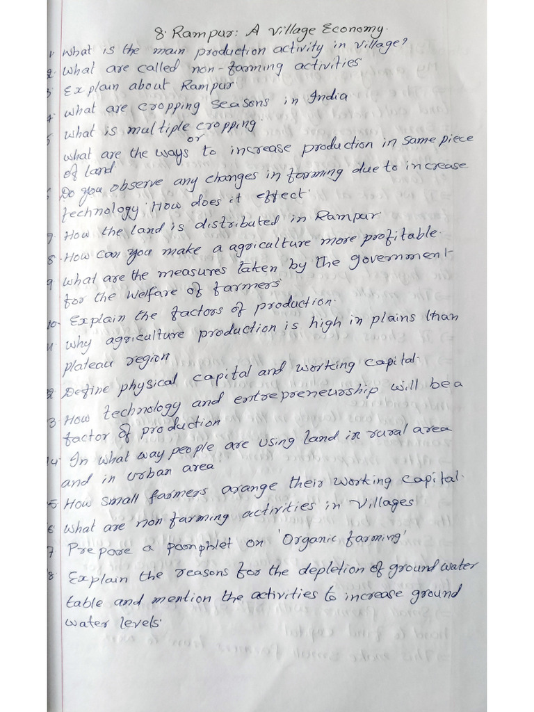 8.rampur A Village Economy | PDF