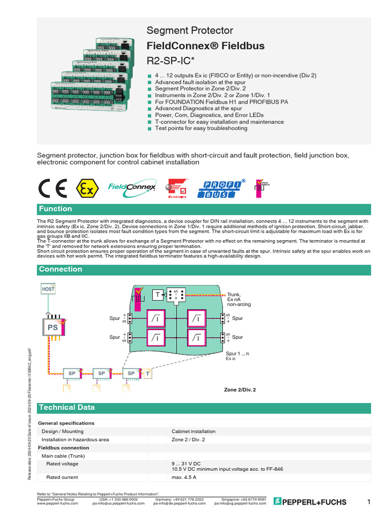 Fieldconnex® Fieldbus: Segment Protector | PDF | Electrical Engineering