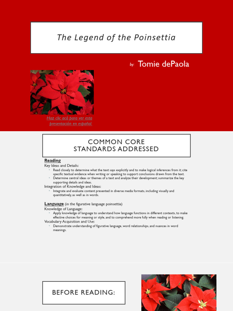 Poinsettia Legend - Flor de Nochebuena | PDF | Reading Comprehension ...
