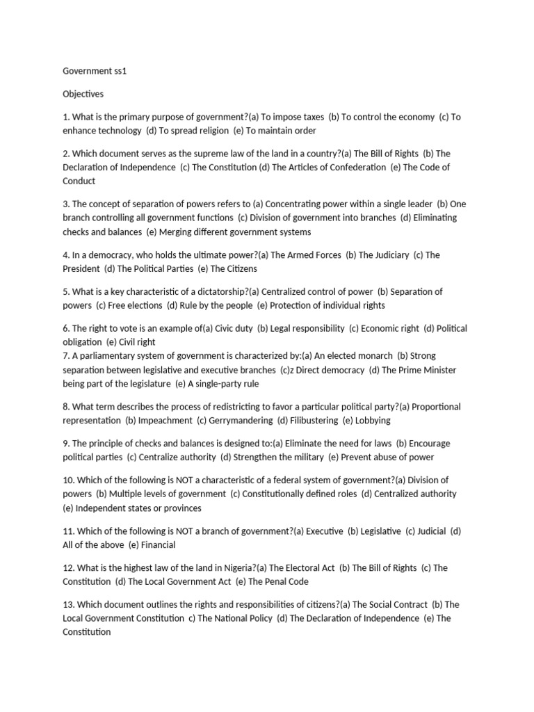 Govt | PDF | Government | Separation Of Powers