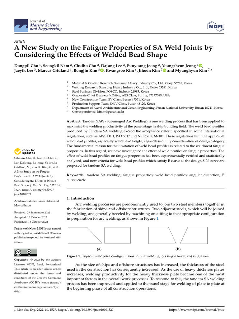 A New Study On The Fatigue Properties of SA Weld J | PDF | Fatigue ...