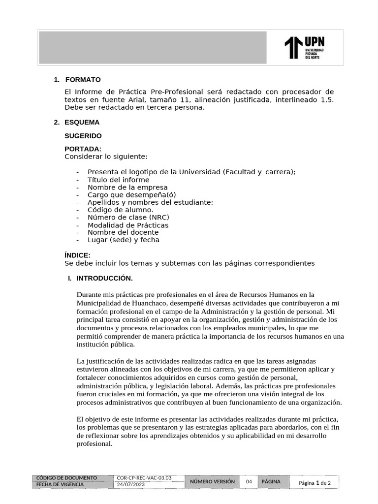 Estructura de Informe | PDF | Análisis FODA | Gestión de recursos humanos