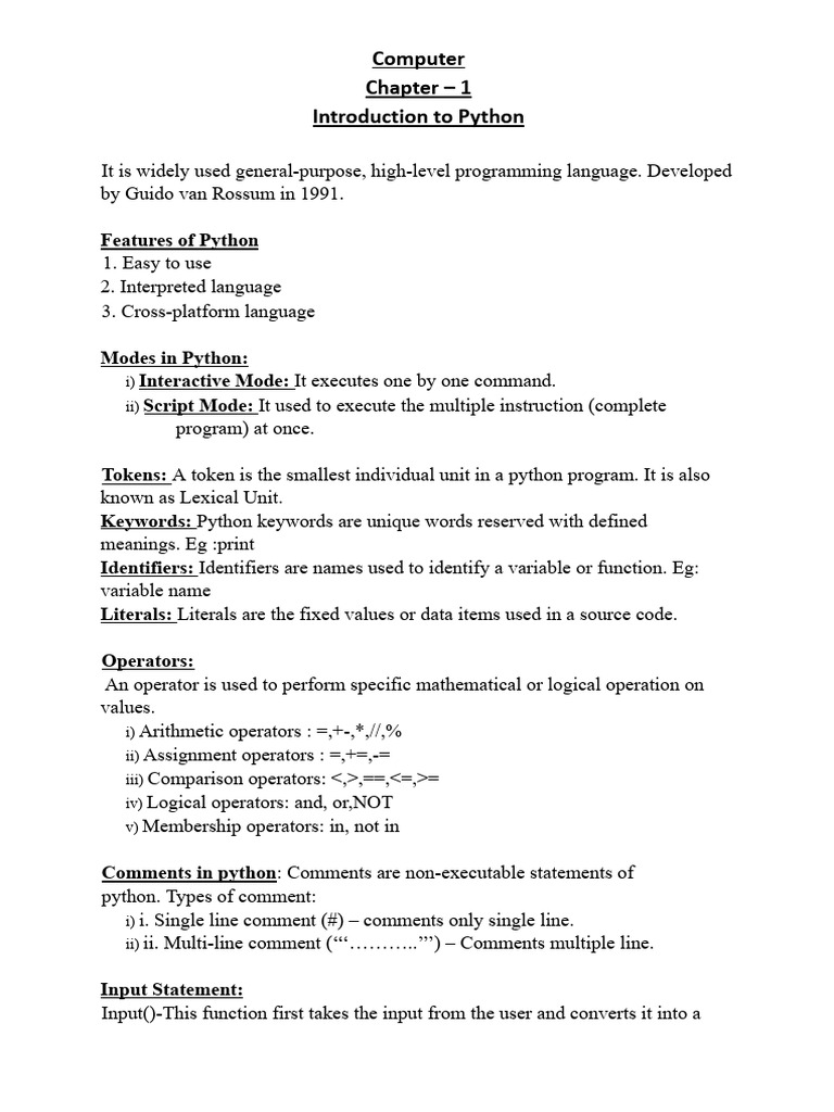 CH 1 | PDF | Control Flow | Boolean Data Type