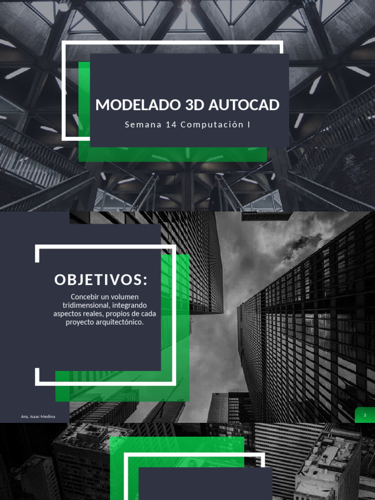 Modelado 3d Autocad Clase Semana 14 | PDF | Perspectiva (Gráfica) | Cad automático