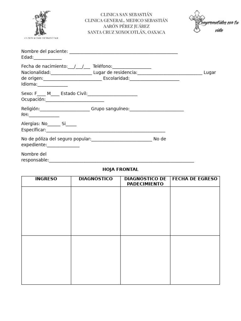 Hoja Frontal de Expediente | PDF